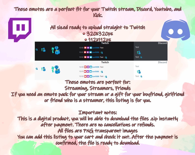 Twitch Dog Animated Sub Emote Subscriber Emoji/blue Air Balloon Drool ...