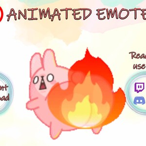 Rabbit Animated Twitch Rage Emote for Stream Sub Hare Emoji Animal ...