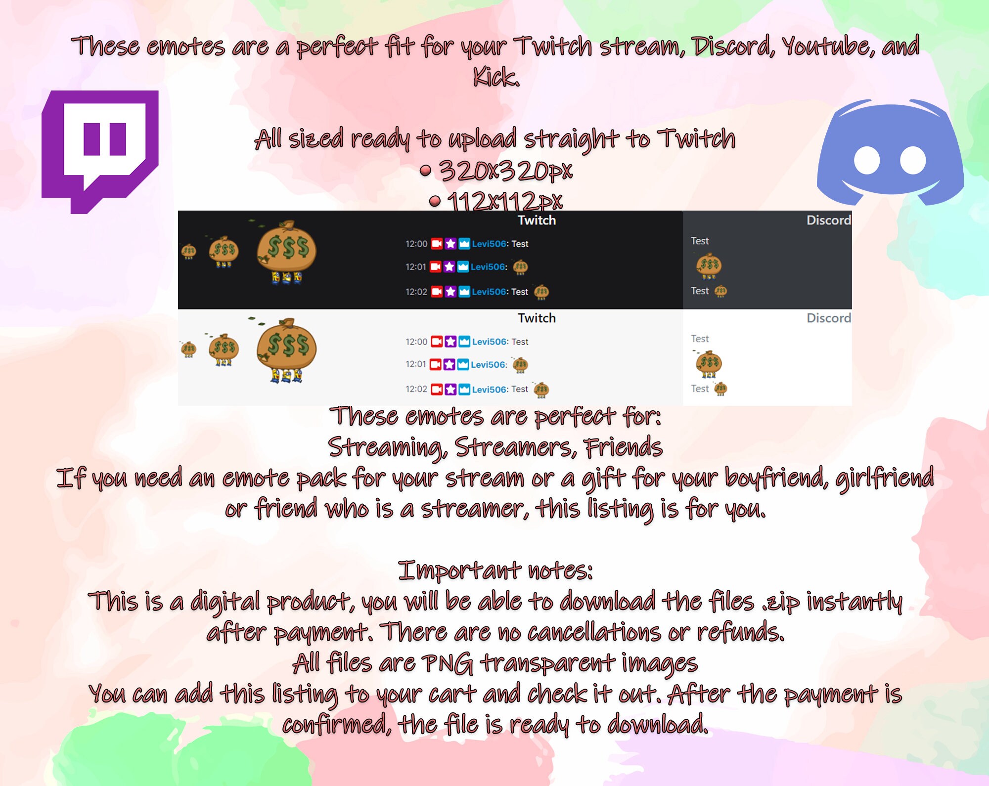 Rabbit Animated Twitch Emote for Streamer Sub Hare Emoji Animal Kawaii ...