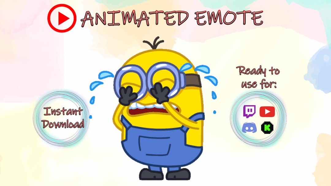 Animated Twitch Sub Yellow Minion Emote Subscriber Emoji Depressed Man ...