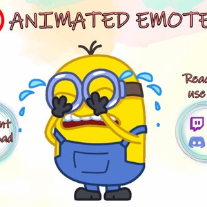 Animated Twitch Sub Yellow Minion Emote Subscriber Emoji Depressed Man ...