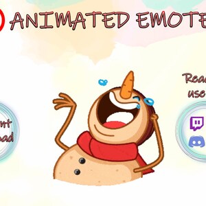 Animated Twitch Subscriber Haha Snowman Emote Sub Bit/wow New Year ...