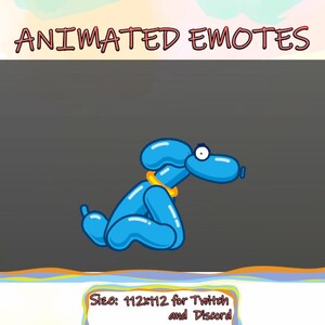 Twitch Dog Animated Sub Emote Subscriber Emoji/blue Air Balloon Drool ...