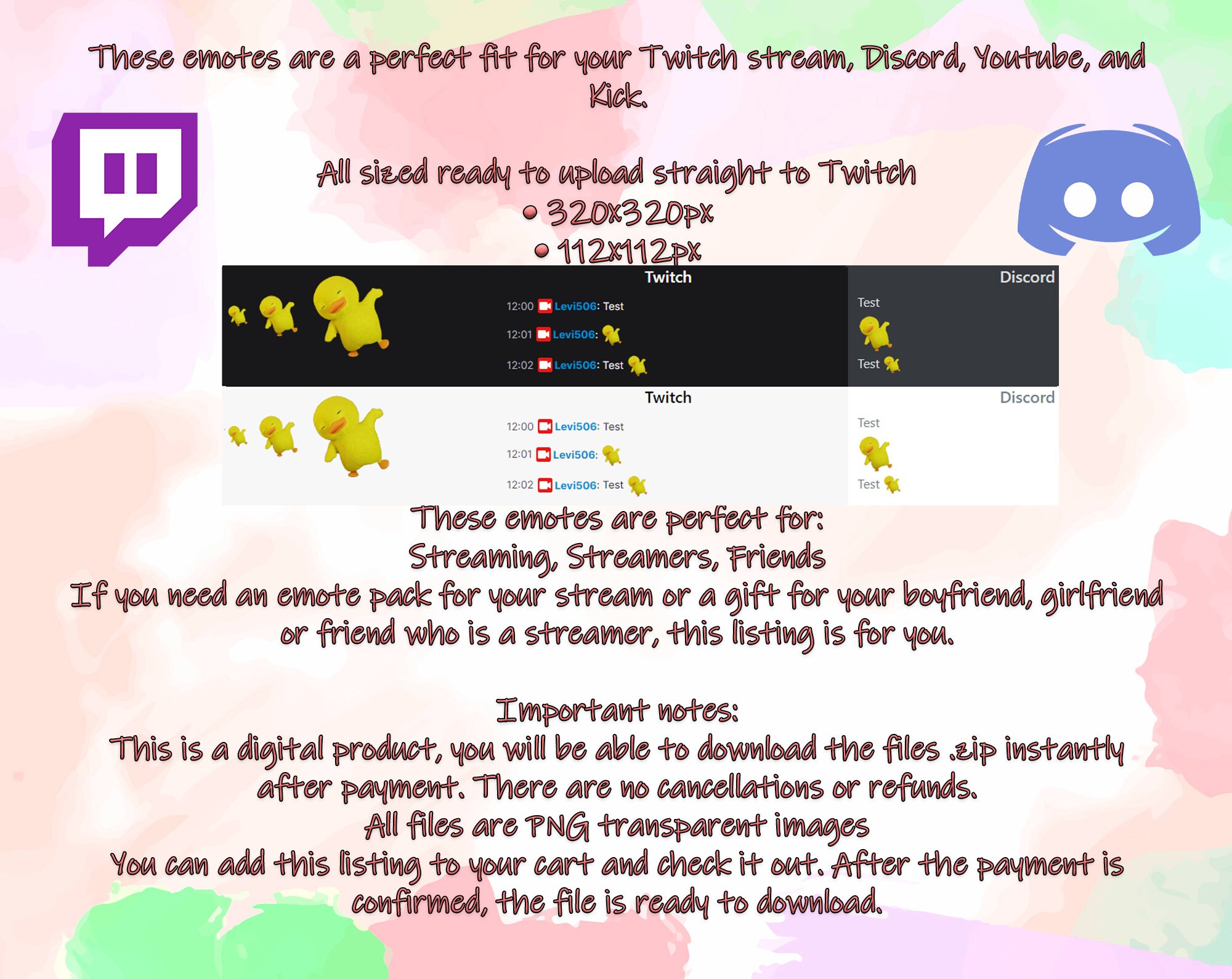 1 Animated Twitch Sub Yellow Duck Emote Subscriber Emoji 3D - Etsy