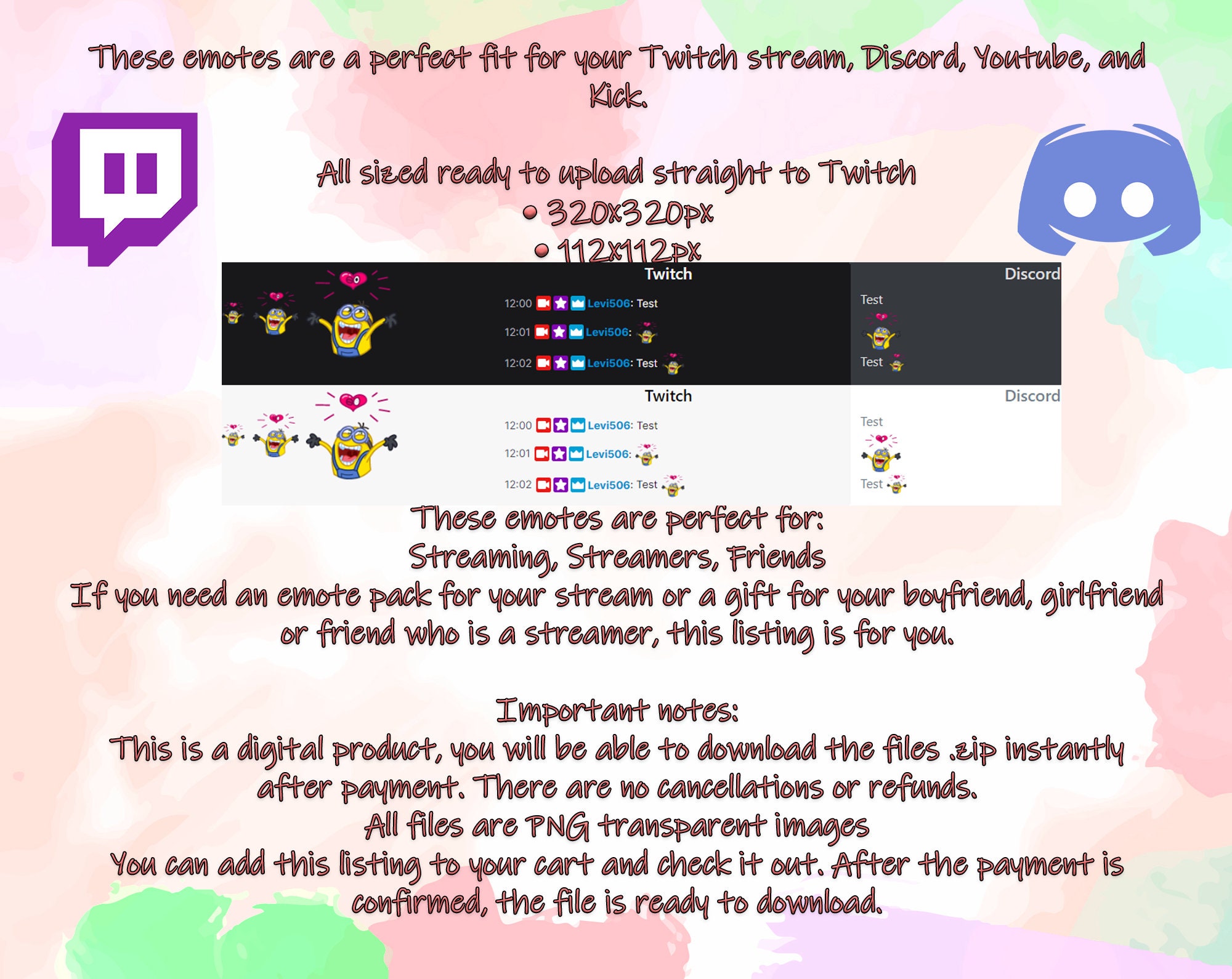 Animated Twitch Sub Yellow Minion Emote Subscriber Emoji Wink Man/hype ...