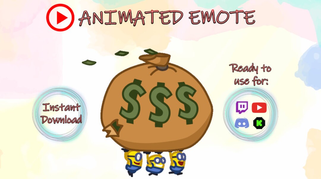 Animated Twitch Sub Yellow Minion Emote Subscriber Emoji Business Man ...