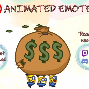 Animated Twitch Sub Yellow Minion Emote Subscriber Emoji Business Man ...