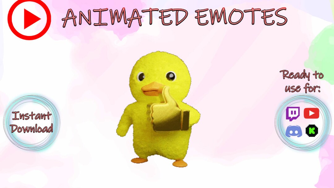 1 Animated Twitch Sub Yellow Duck Emote Subscriber Emoji 3D - Etsy