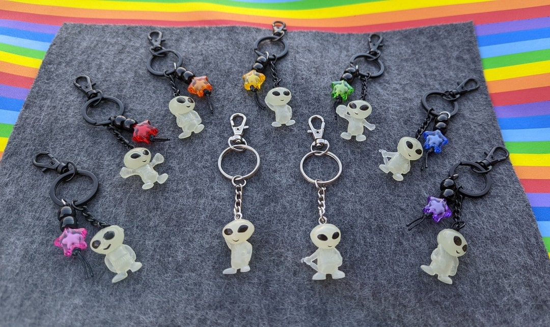 Glow in the Dark Keychain, Mini Toy Alien Keychain - Etsy