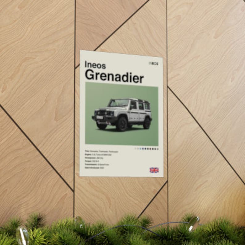 Ineos Grenadier Mid Century Modern Car Truck Poster - Retro Minimalist ...