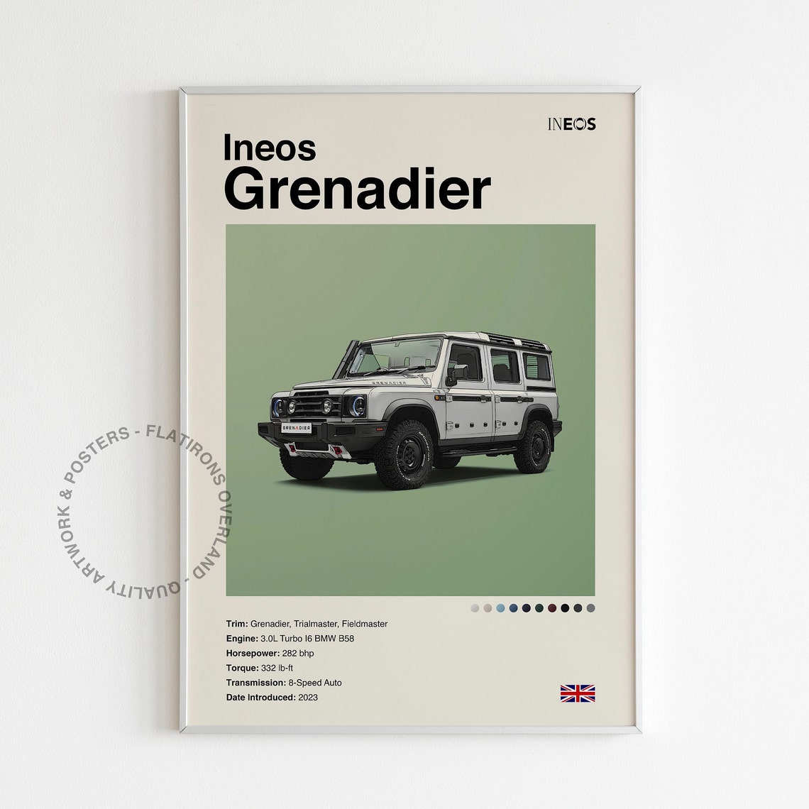 Ineos Grenadier Mid Century Modern Car Truck Poster - Retro Minimalist ...