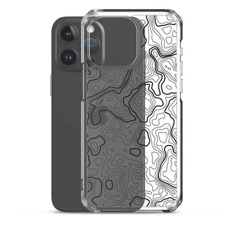 Topographic Clear Case for Iphone® (MULTIPLE SIZES/COLORS) - Etsy
