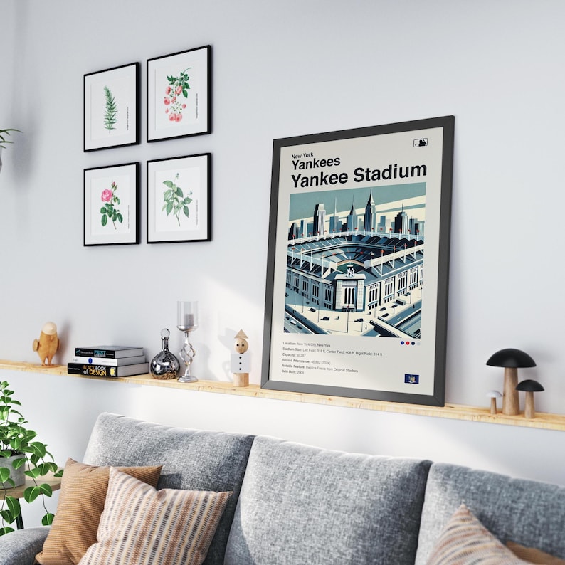 New York Yankees Yankee Stadium - Mid Century Modern MLB Baseball ...