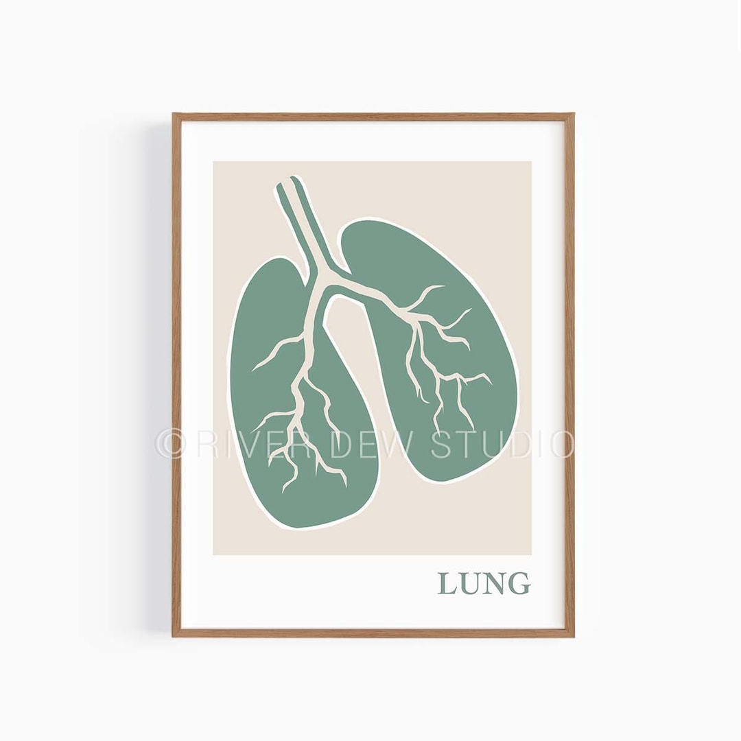 Lung Anatomy Instant Download Art Print, Digital Printable Art, Biology ...