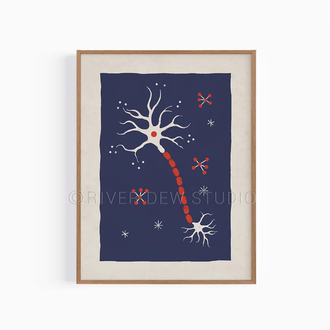 Neuron Vintage Style Art Science Print Instant Download Art Print ...