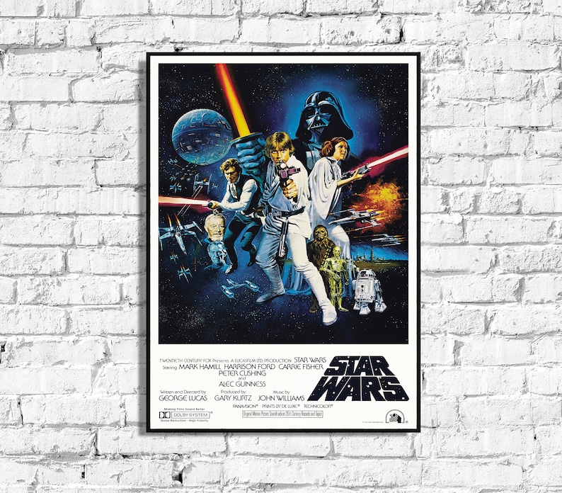 Star Wars Poster, Star Wars Trilogy Poster, Original Inspired Movie ...