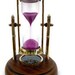 Antique Brass Sand Timer With Compass on Wooden Base Hour Glass Clock ...