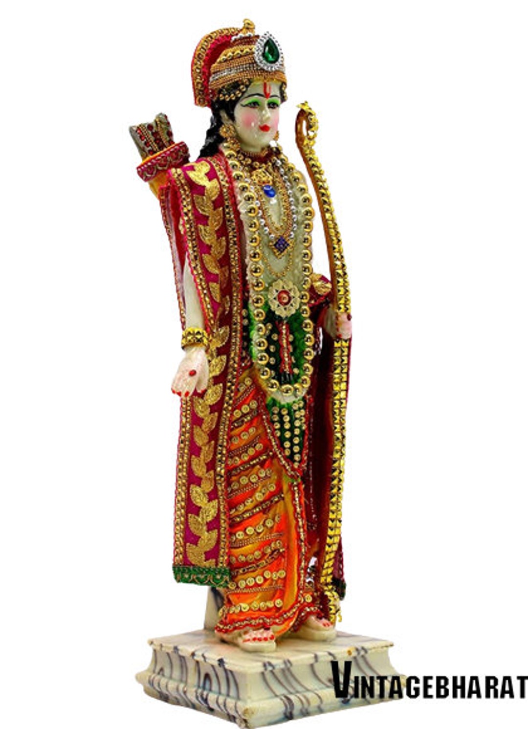 Vintagebharat Lord Rama Polymarble Idol Lord Rama Polymarble - Etsy