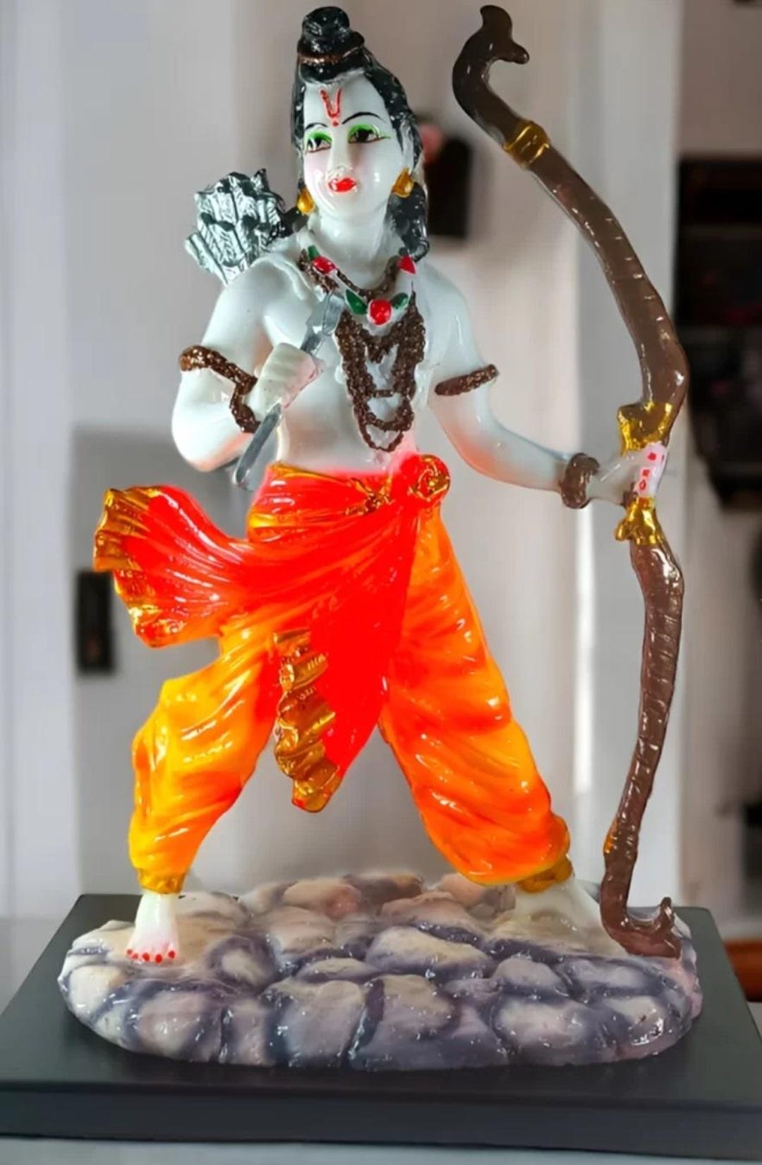 Divine Majesty: the Lord Ram Idol 24 X 16 X 43 Cm Lord Rama Marble Dust ...