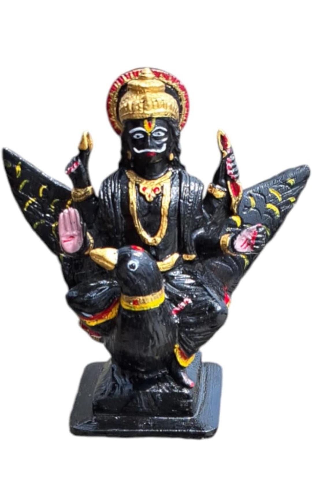 Vintagebharat Marble Stone Lord Shani Deva Idol, Stone Shani Deva ...