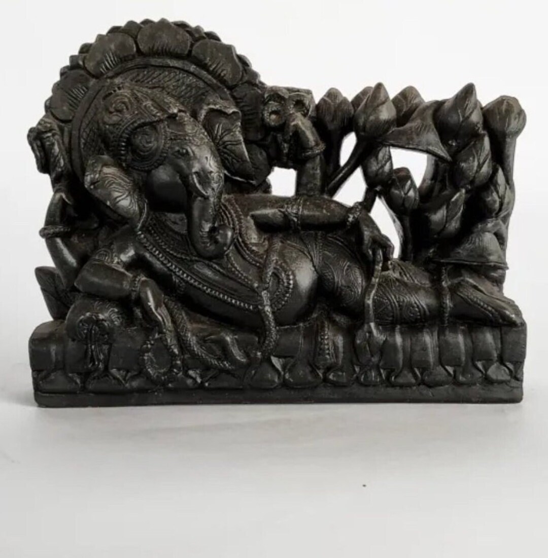 Soapstone Black Sleeping Ganesha Statue, Sleeping Ganesha, Ganesha ...