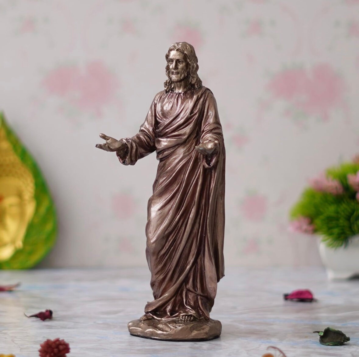 Bronze Standing Jesus Christ Idol With Open Arms. - Etsy