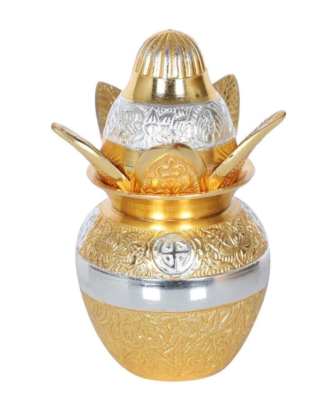 Vintagebharat Brass Mangal Kalash/glossy Mangal Kalsh /kalash for Puja ...