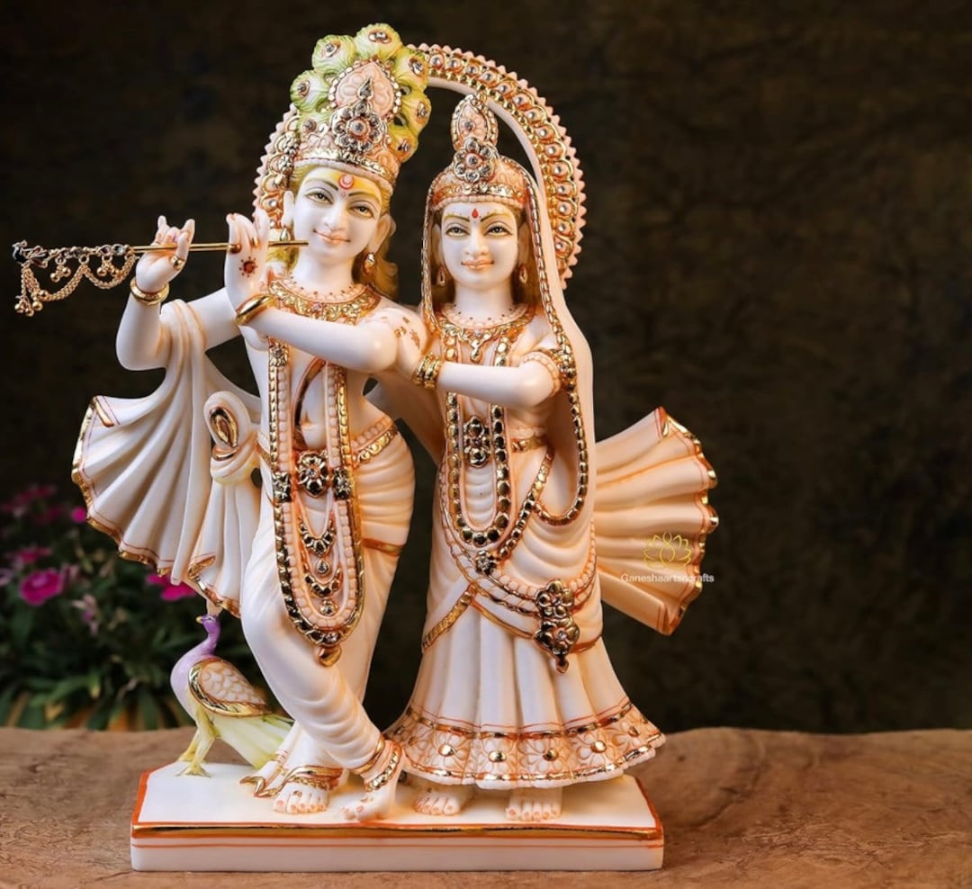 Radha Krishna Idol Statue. - Etsy