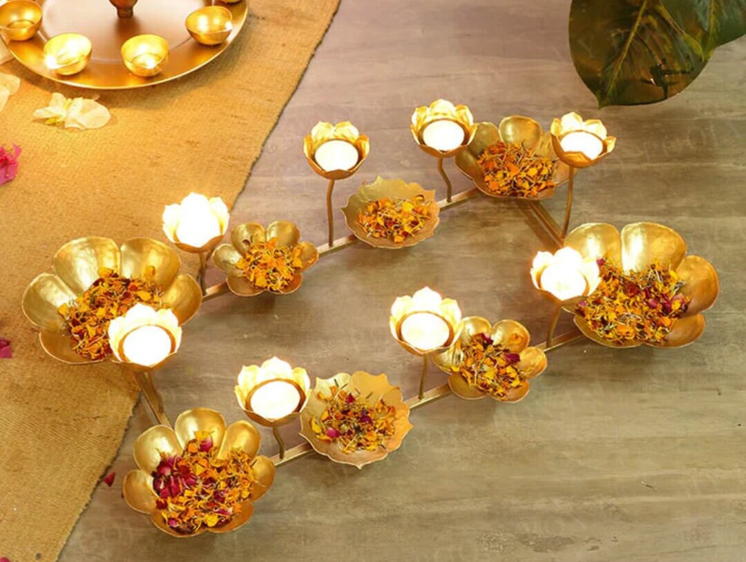 Multilayered Amazing Diyas, Antique Deepam Set for Home Decor, Unique ...