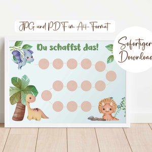 Printable Dino Reward Chart Dinosaur Kids Behavior Chart Instant ...
