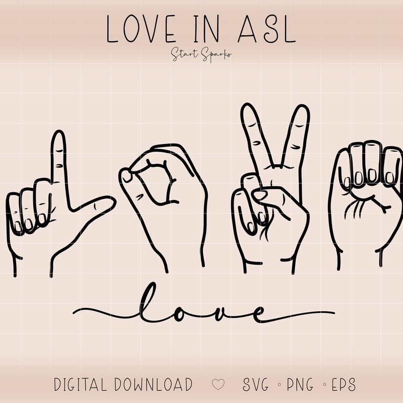 Love Sign Language - Etsy