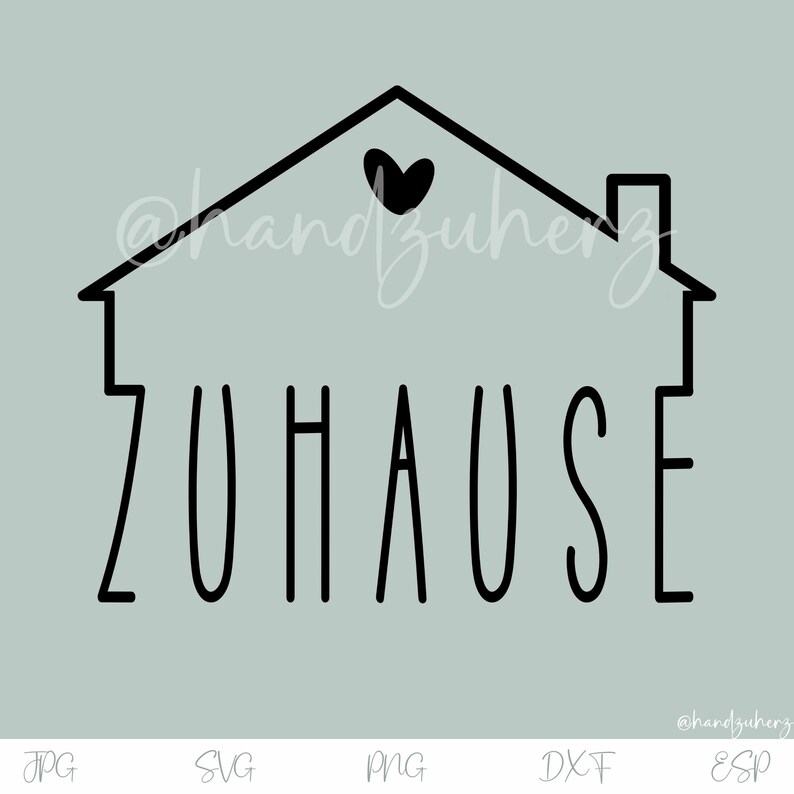 Zuhause SVG PNG jpg Druckdatei Plotterdatei Bild - Etsy.de