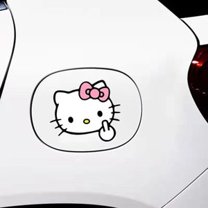 Hello Kitty Middle Finger Sticker - Etsy