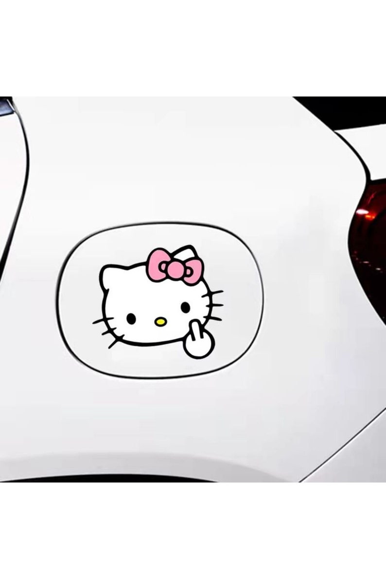 Hello Kitty Middle Finger Sticker - Etsy UK