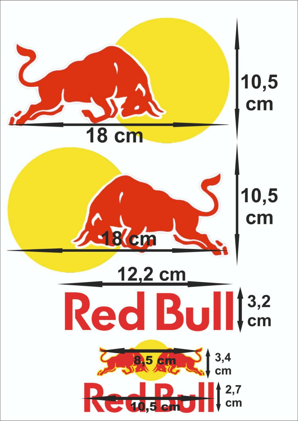 Redbull Stickers Set Redbull Decals Helmet Stickers Easily - Etsy
