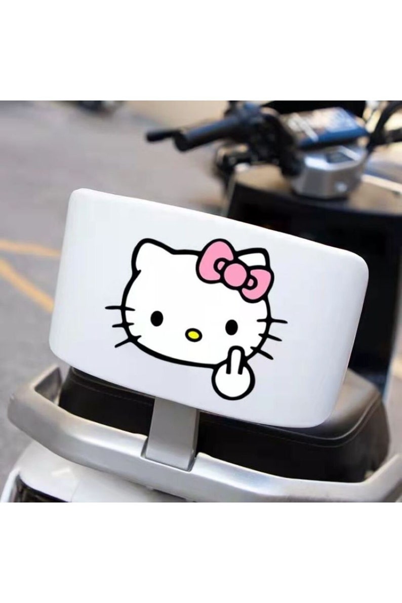 Hello Kitty Middle Finger Sticker - Etsy UK