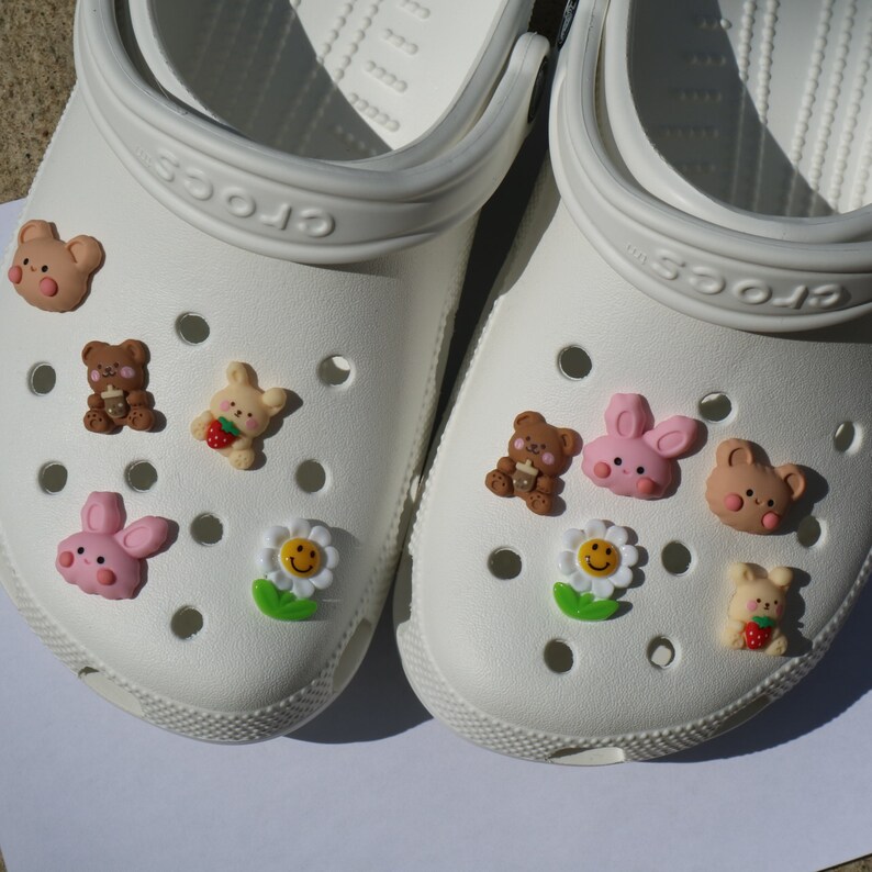 Cute Crocs Jibbitz Charms / Super Cute Bear and Rabbit 5 - Etsy