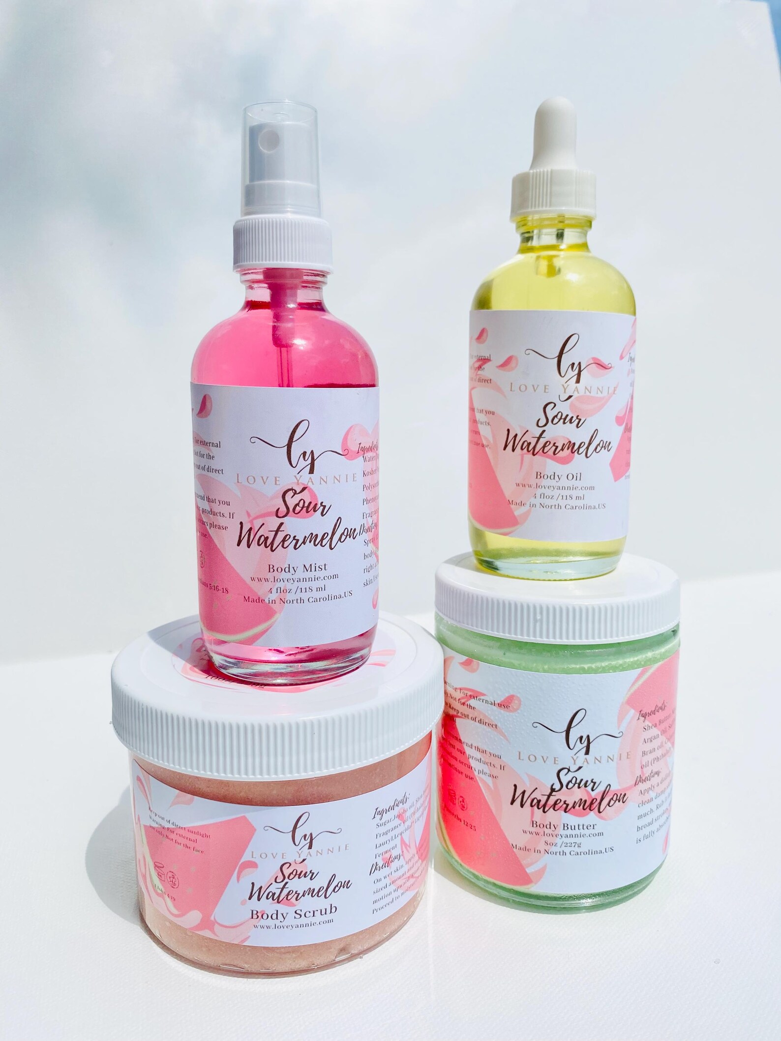 Sour Watermelon Body Bundle Vegan Body Care Self Care Gift for Women ...