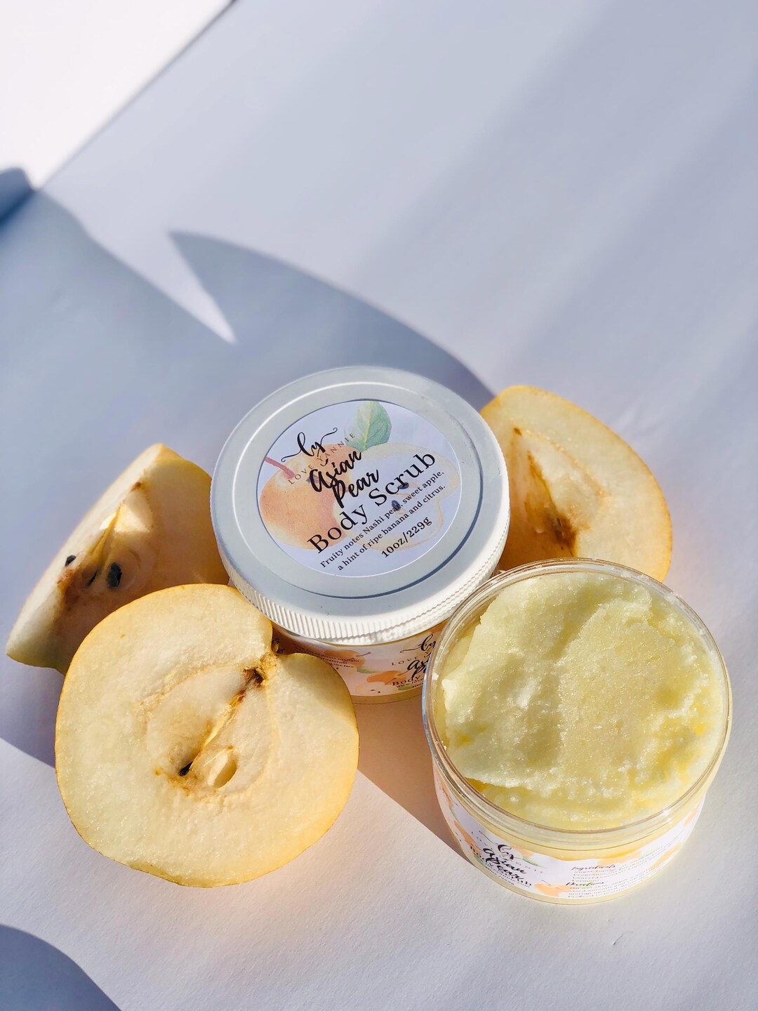 Asian Pear Shea Butter Body Scrub for Mom Wife Sweet Scented Dessert ...