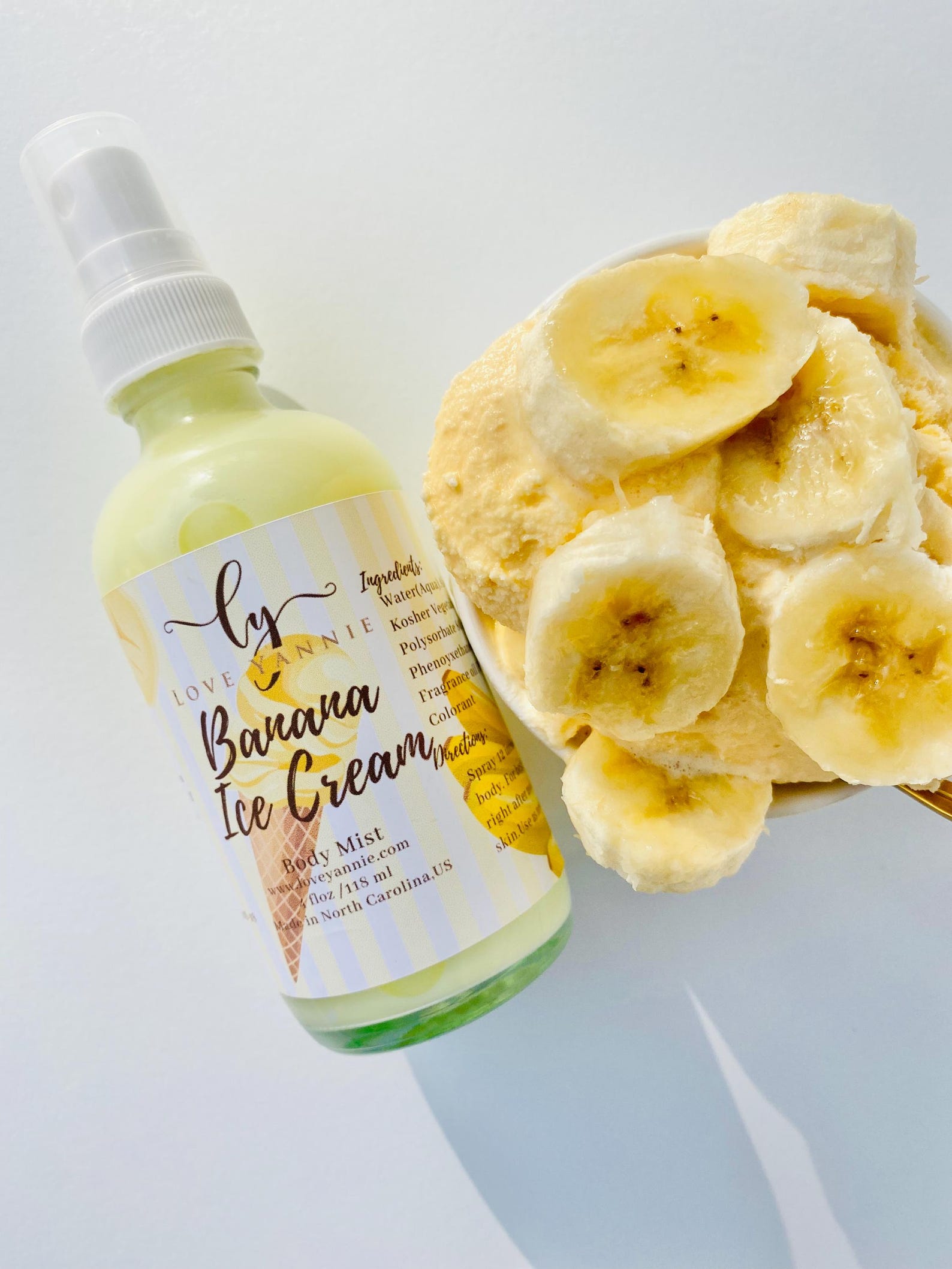Banana Ice Cream Body Mist Vegan Body Care Self Care Gift for Women ...