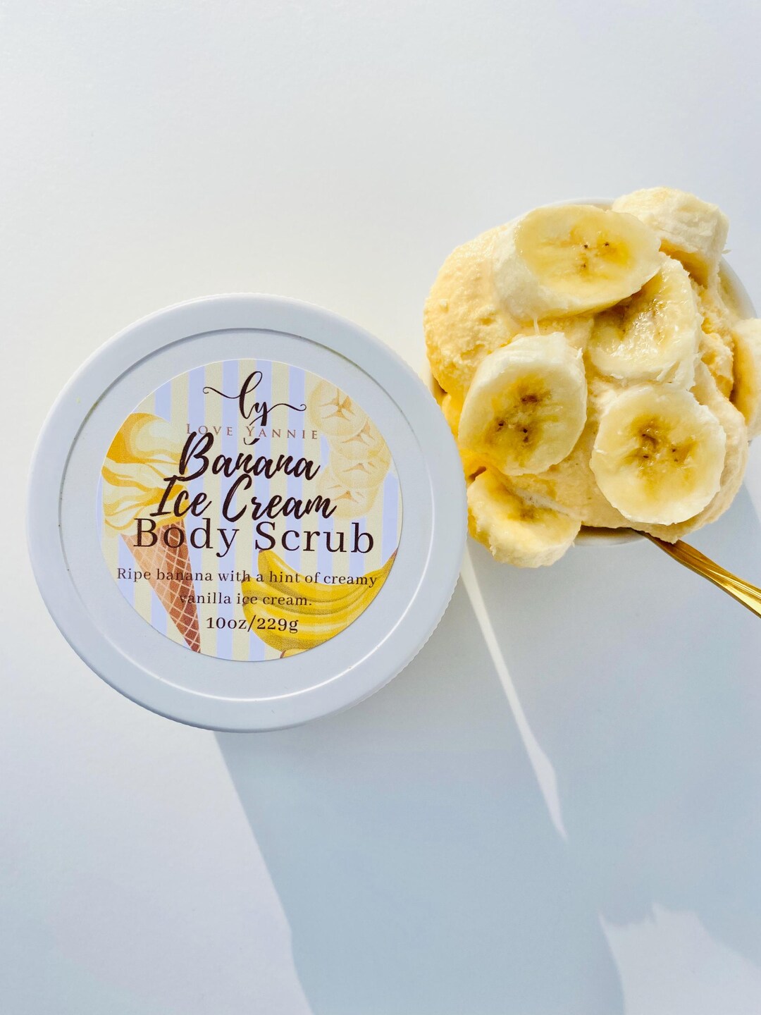 Banana Ice Cream Shea Butter Body Scrub Scrub for Mom or Wife Sweet ...