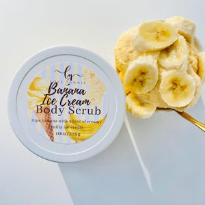 Banana Ice Cream Shea Butter Body Scrub Scrub for Mom or Wife Sweet ...