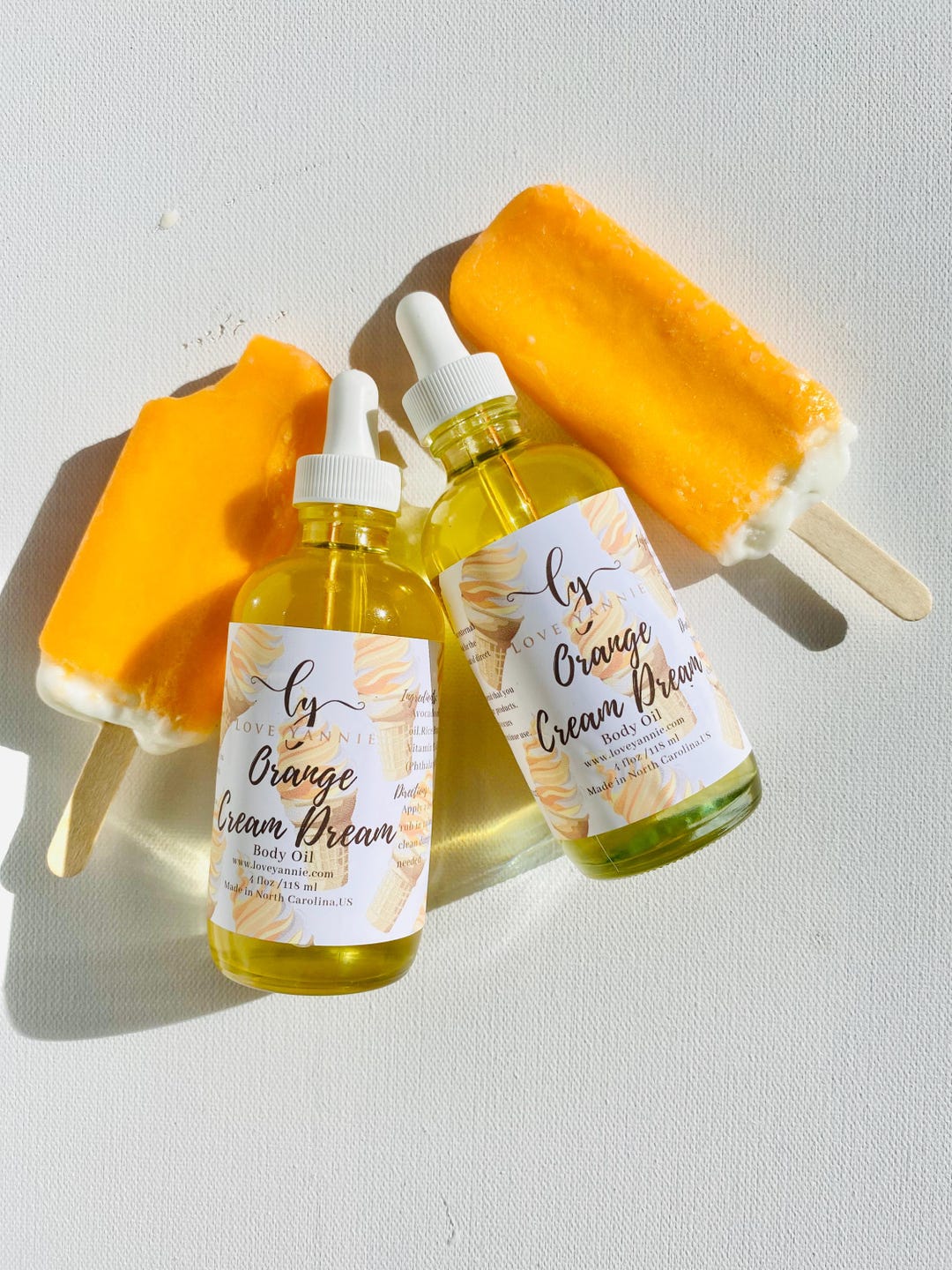Orange Cream Dream Body Oil Vegan Body Care Self Care Gift for Women Body Care Set Sweet Scented ...