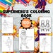 Superhero Coloring Book 100 Printable Superhero Coloring - Etsy