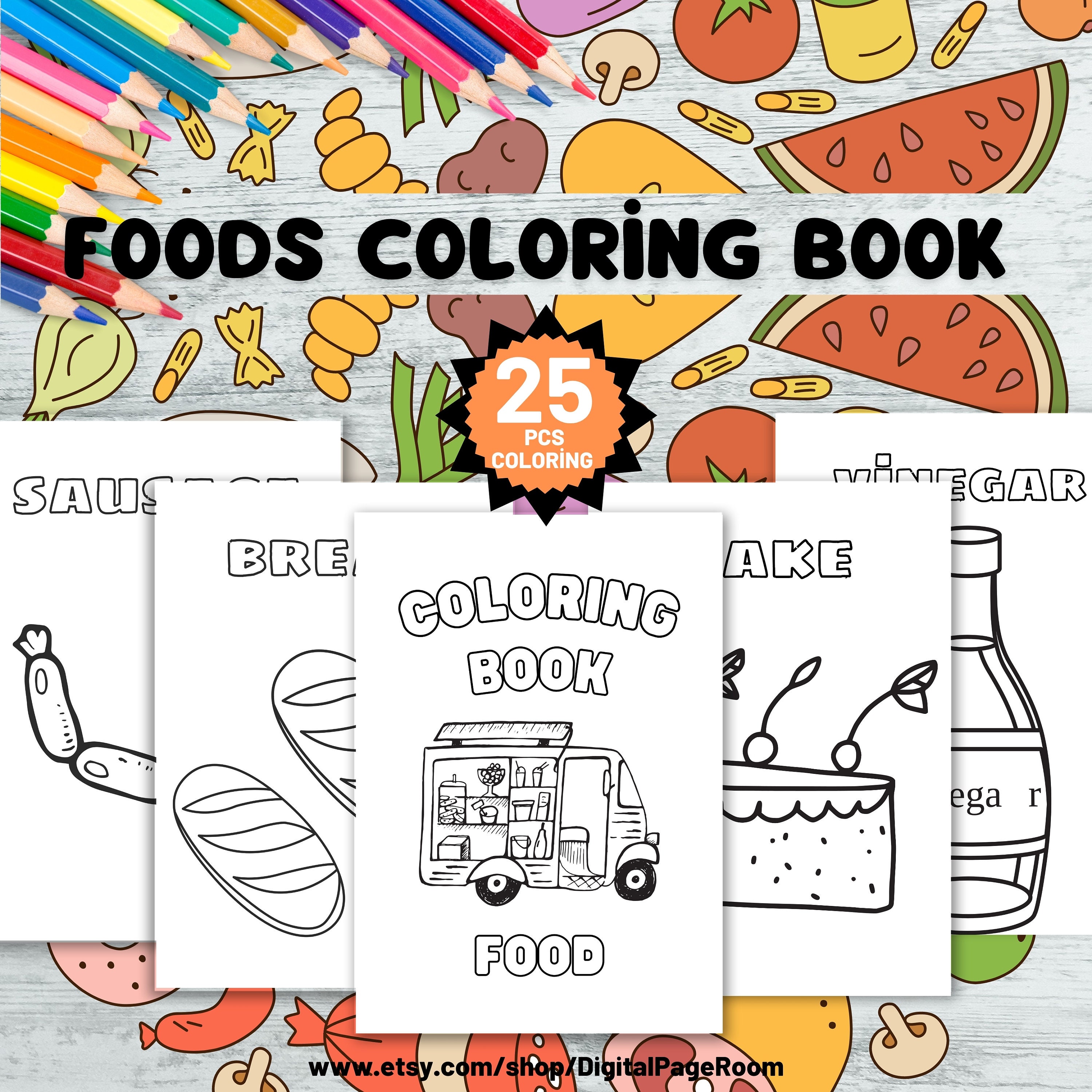 Healthy Food Coloring Pages For Preschool