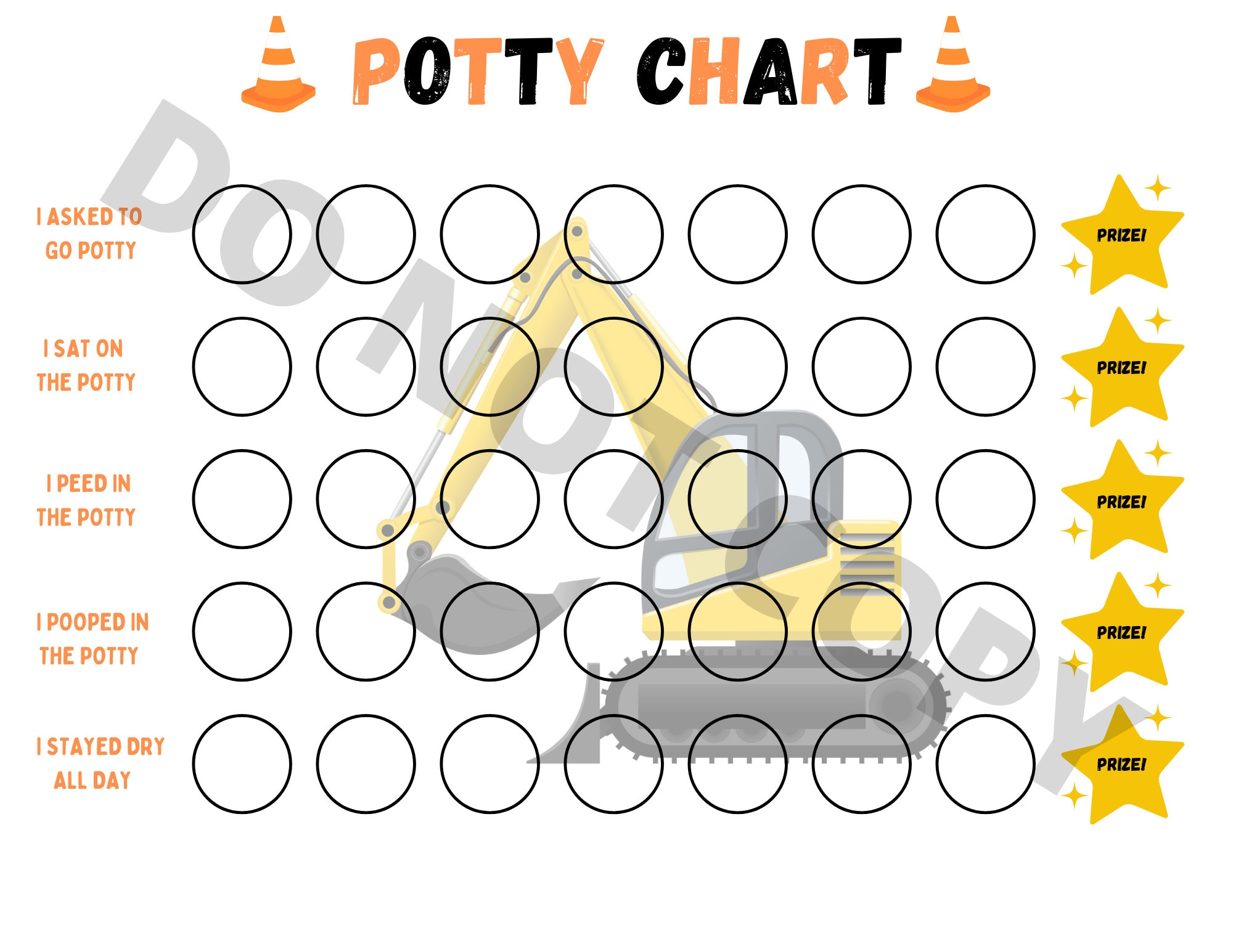 Potty Training Chart - Etsy