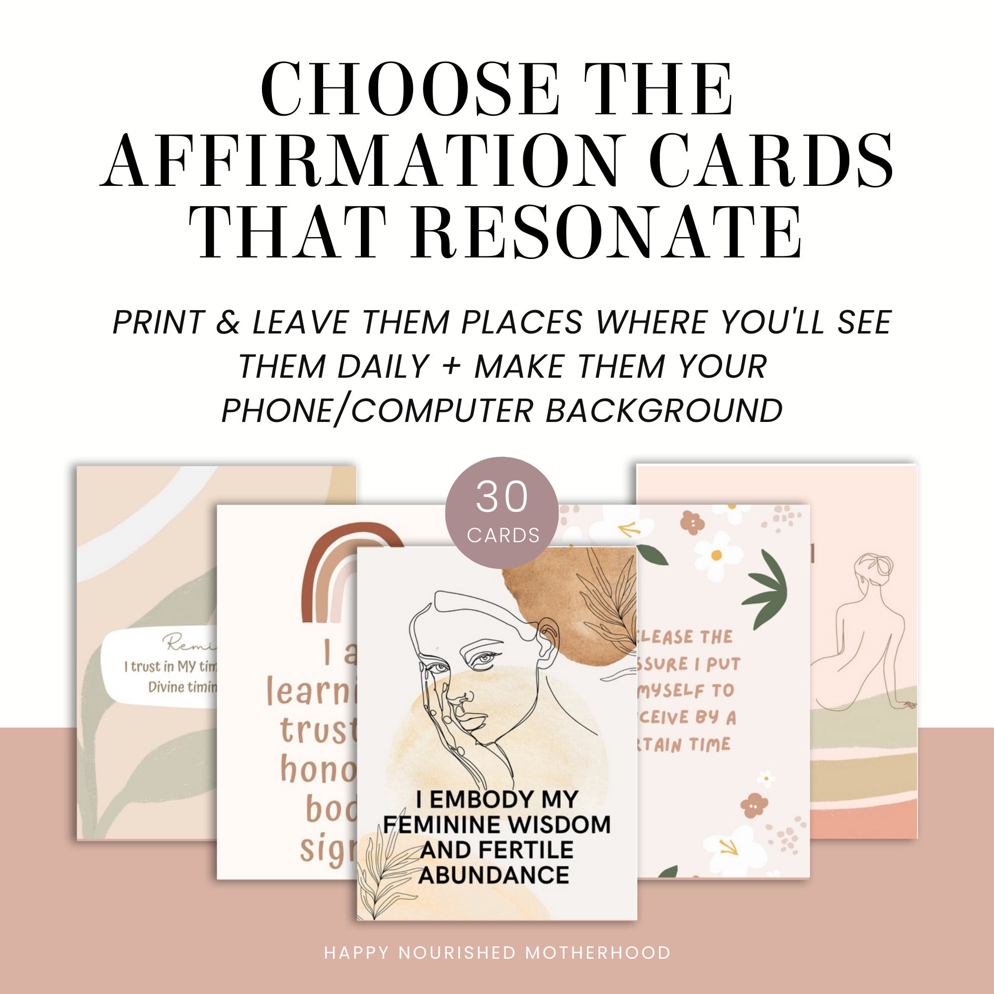 IVF Fertility Affirmation Cards, Fertility Support, Digital ...