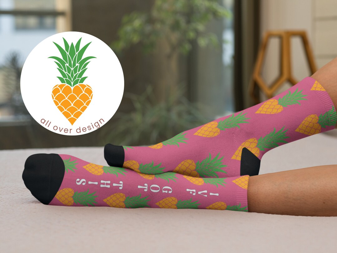 Infertility Pineapple Lucky Transfer Day IVF Socks, Rainbow Baby in ...