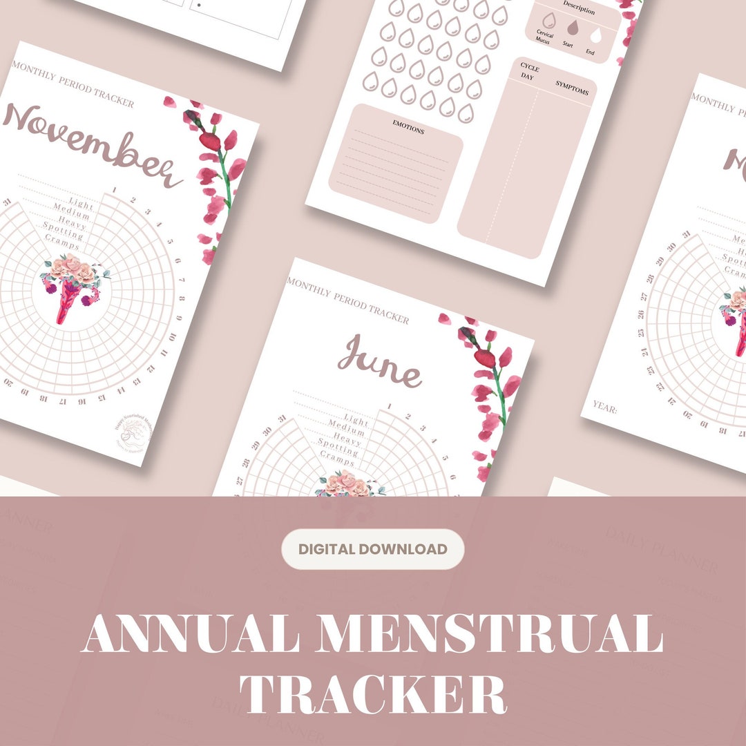 Menstrual Tracker, Menstrual Support, Digital Planner, Undated Planner ...