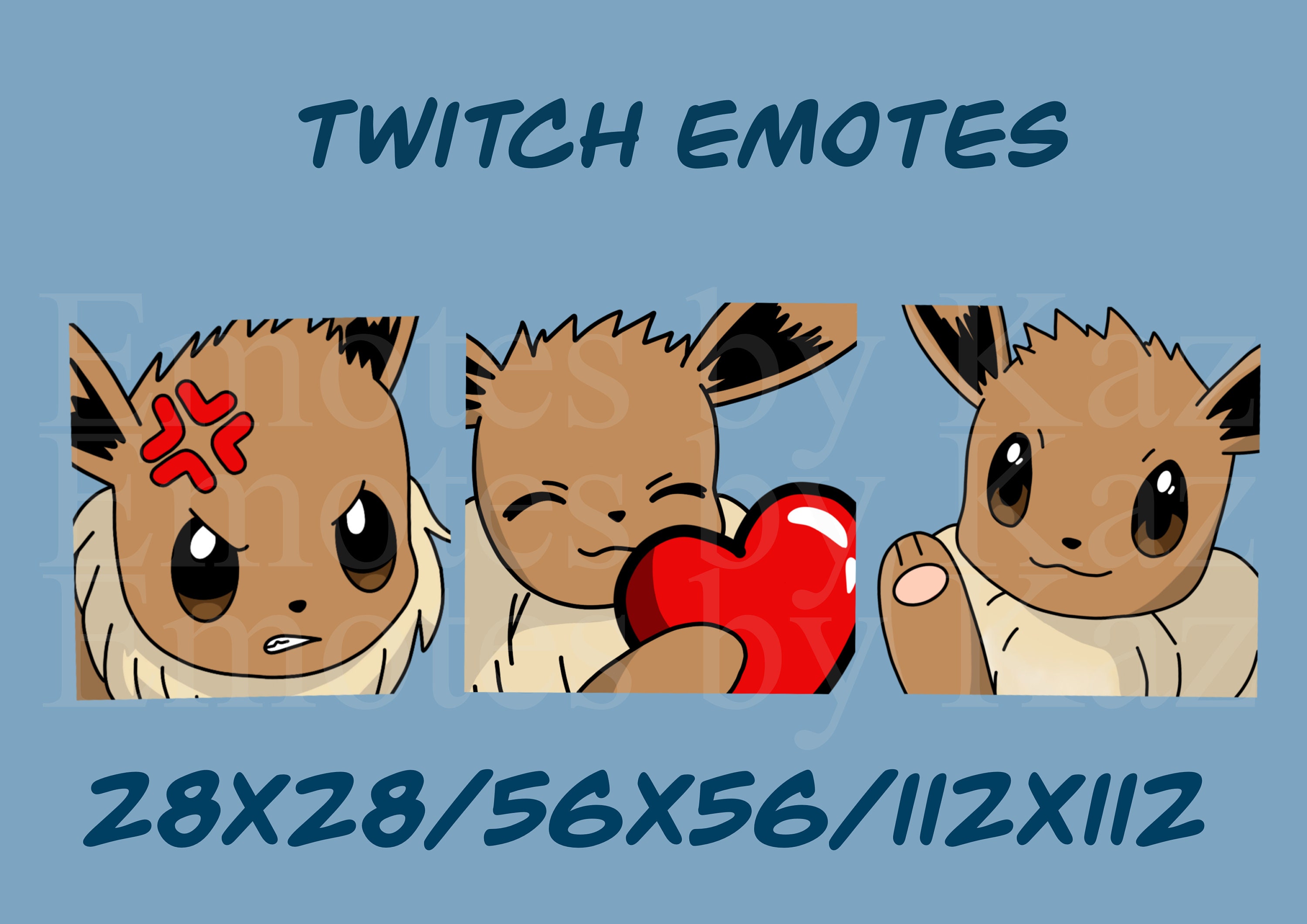 Eevee Emotes for Twitch/discord - Etsy